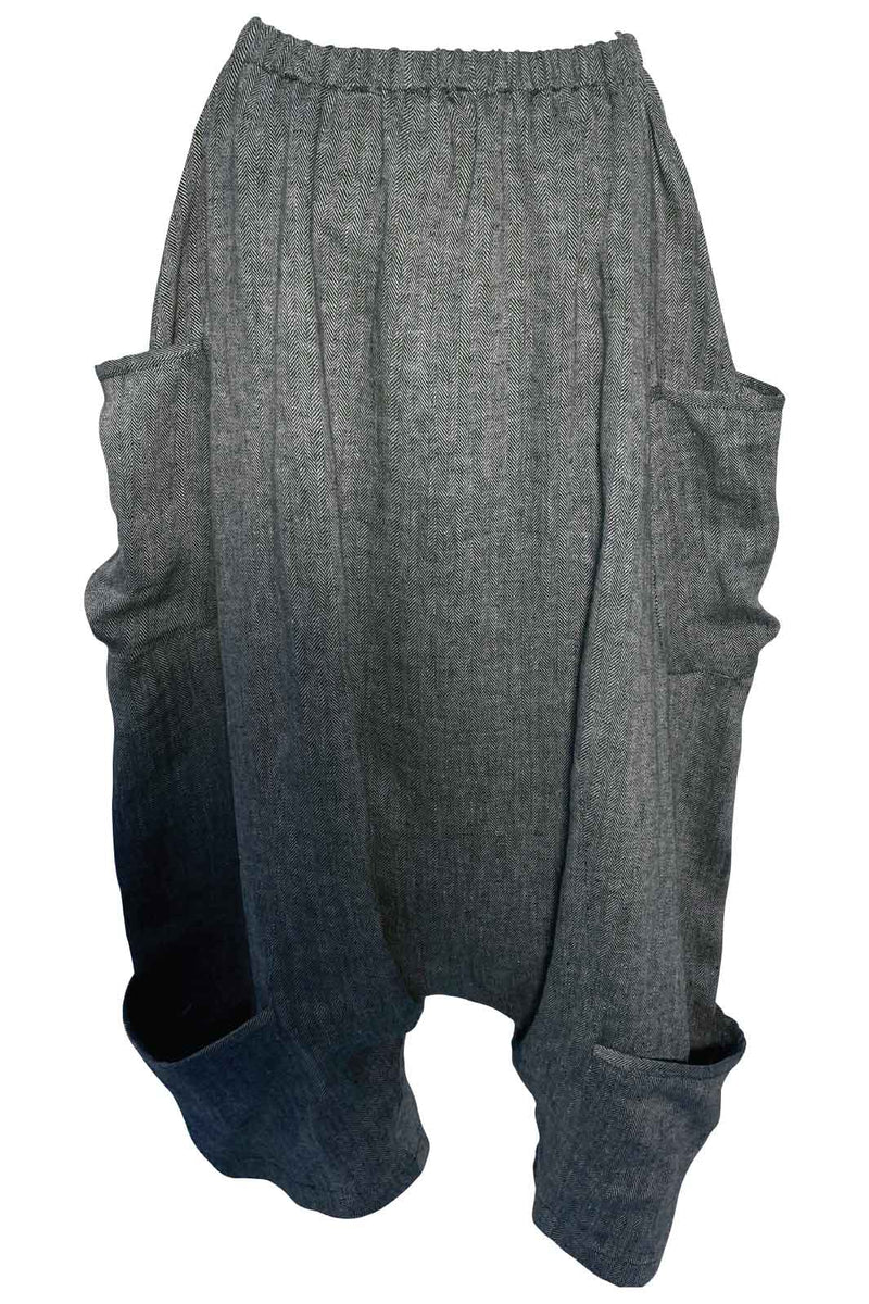 The Slow Wardrobe | Layercake Herringbone Linen Baggies - Made to Order
